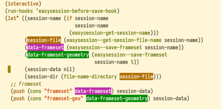 Emacs: Toggling symbol highlighting with unique colors for each symbol ...